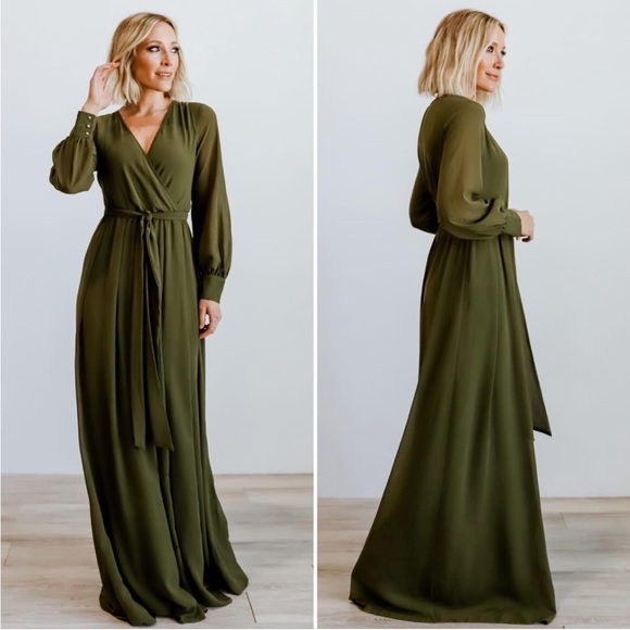 Baltic Born | Dresses | New Baltic Born Lydia Maxi Dress In Olive Size ...